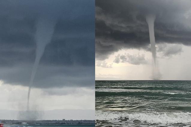 Cagliari, occhi puntati al cielo: spettacolare tromba marina preannuncia le perturbazioni